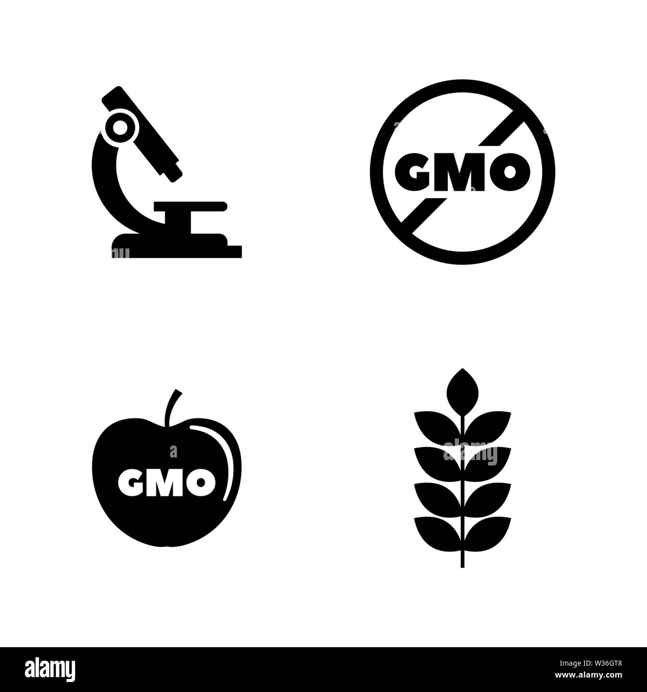 Gmo. Simple Related Vector Icons Set for Video, Mobile Apps, Web Sites ...