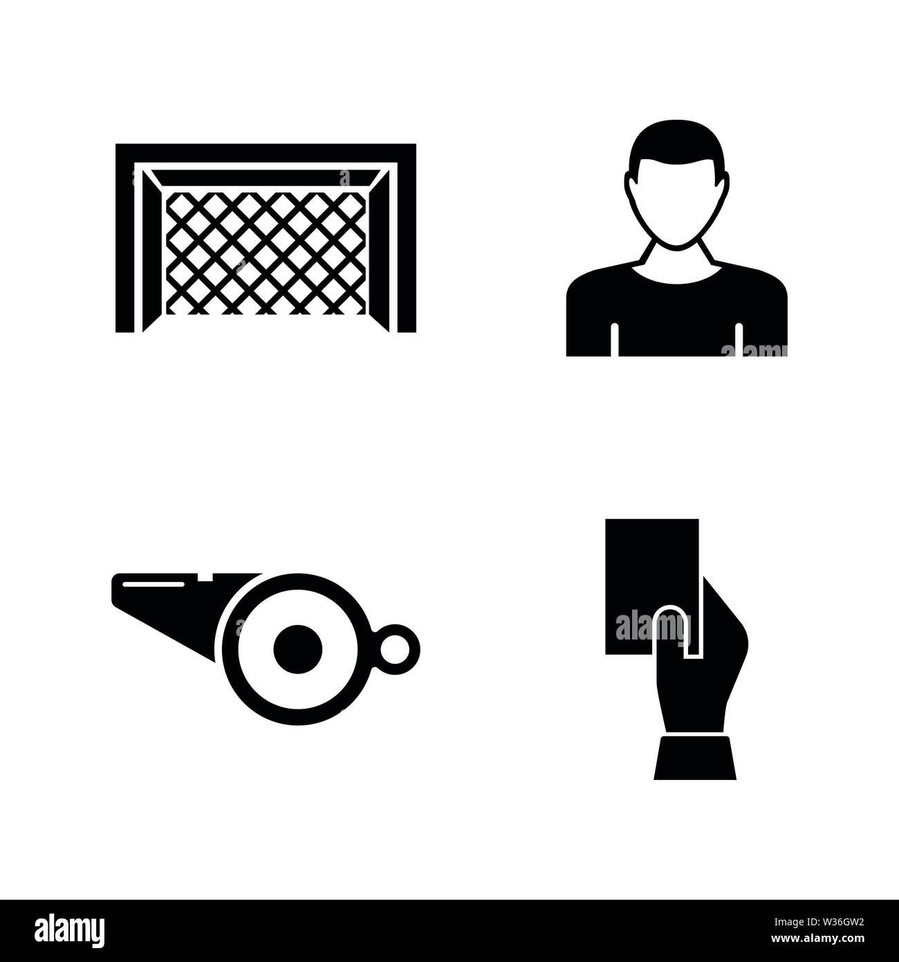 Football Soccer. Simple Related Vector Icons Set for Video, Mobile Apps ...