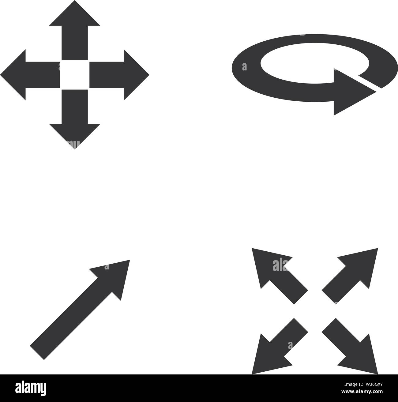 Rotate Arrow. Simple Related Vector Icons Set for Video, Mobile Apps ...