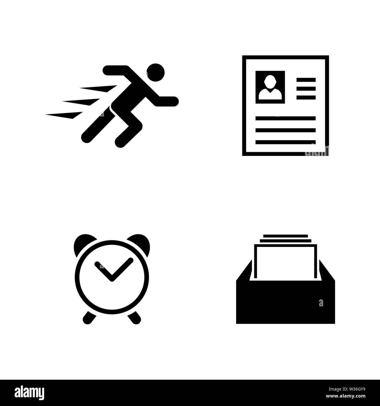Business Organization. Simple Related Vector Icons Set for Video ...