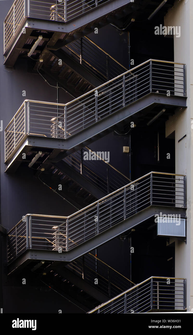 Details of Ladder beside the building. Line pattern of Architecture ...