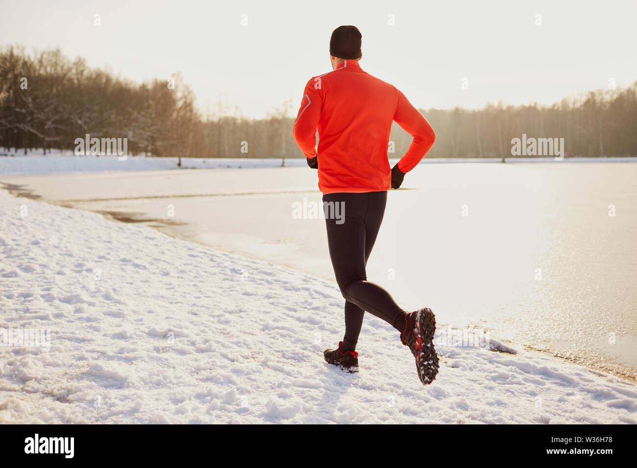 Morning exercise nature back view hi-res stock photography and images ...