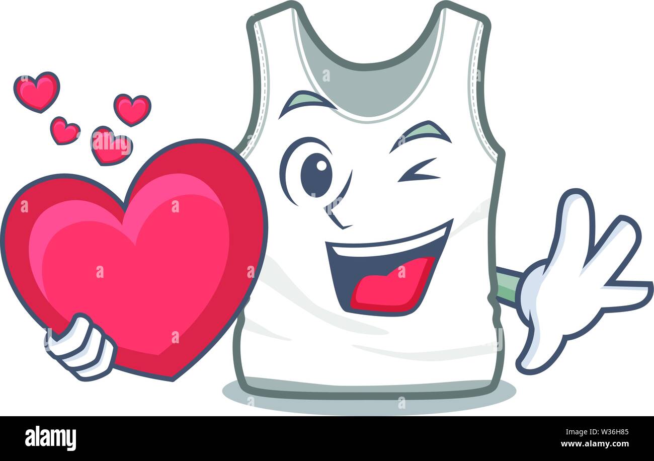 With heart undershirt folded in a cartoon closet Stock Vector Image ...