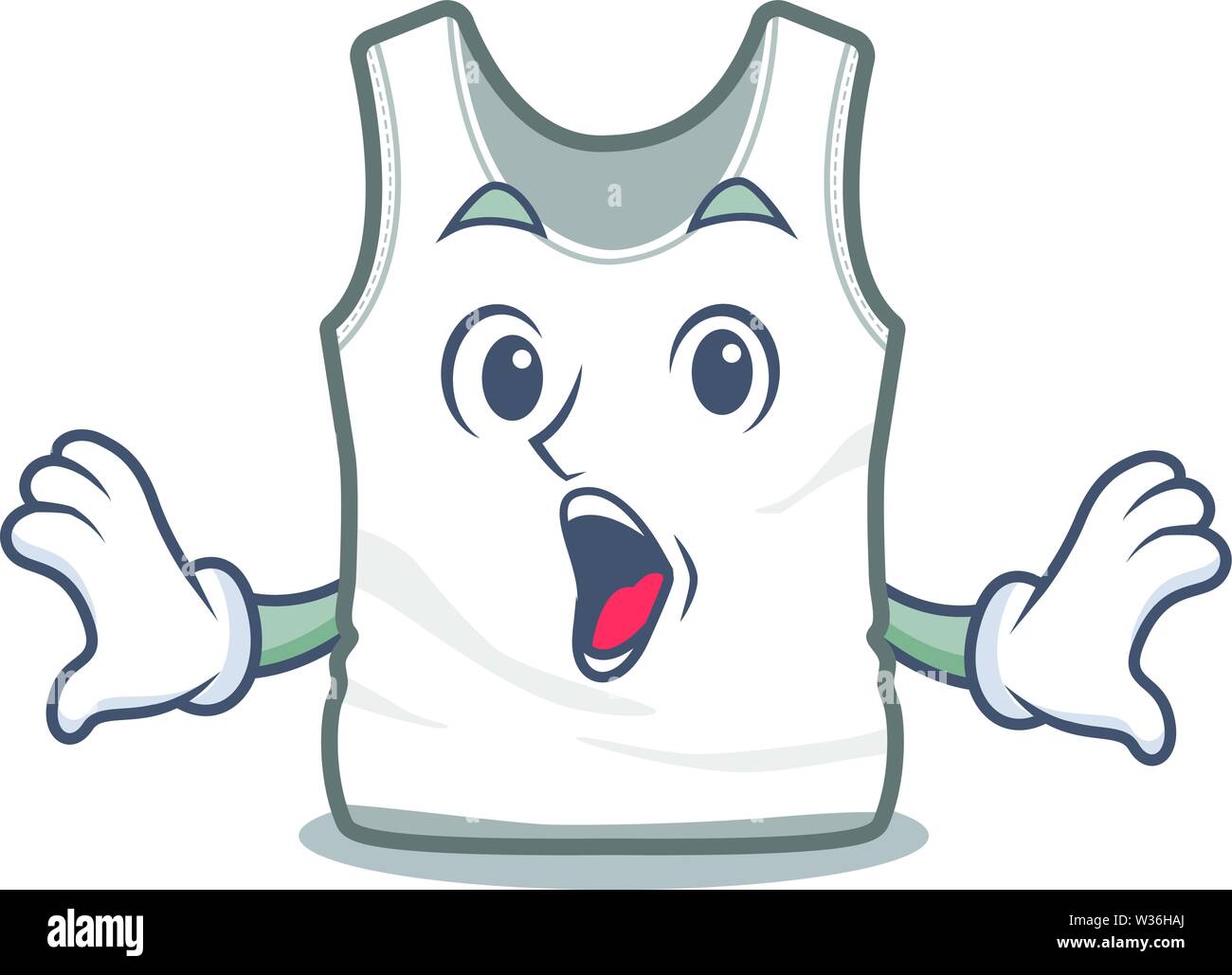 Surprised undershirt folded in a cartoon closet Stock Vector Image ...