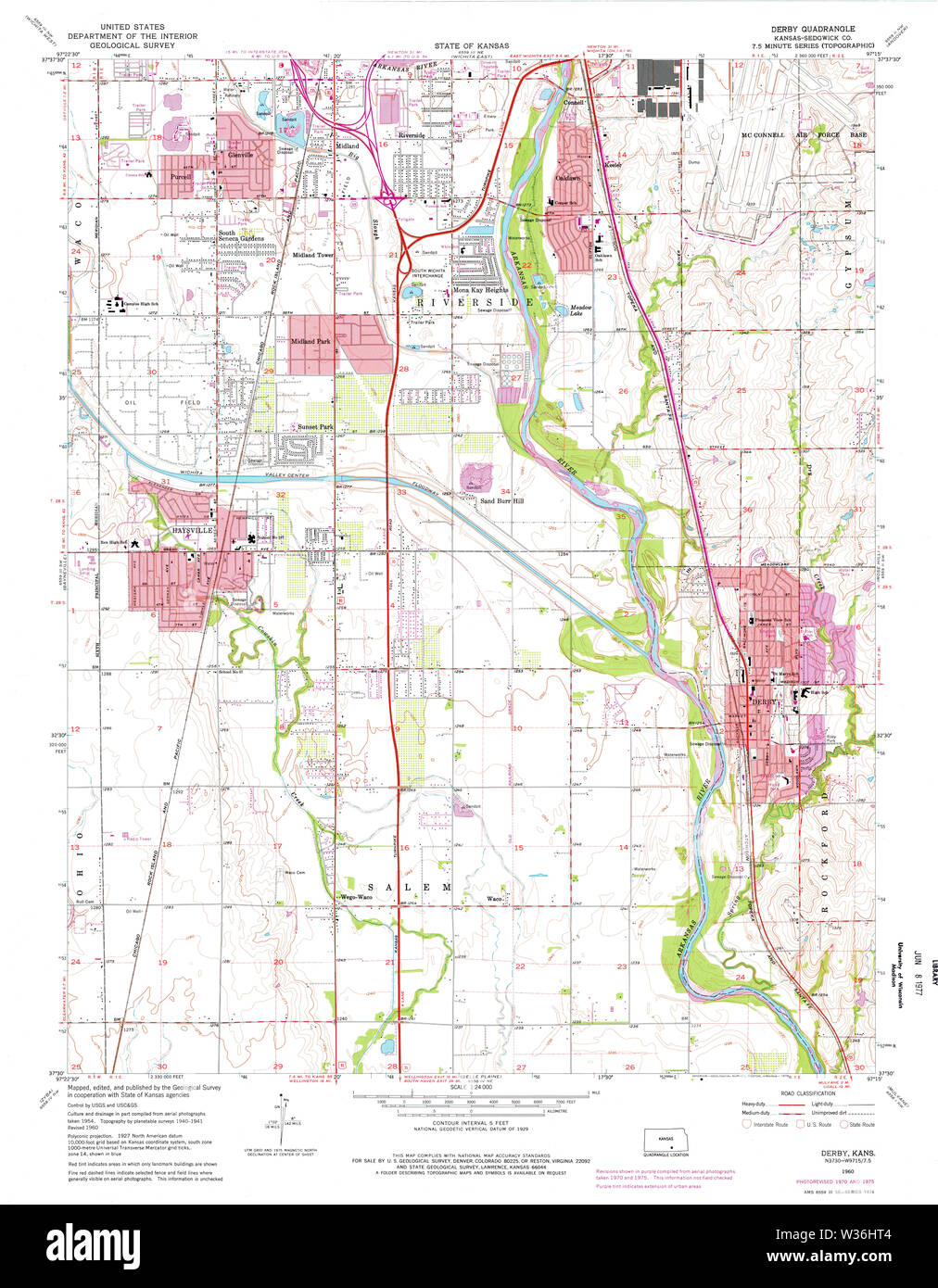 Derby kansas map hi-res stock photography and images - Alamy