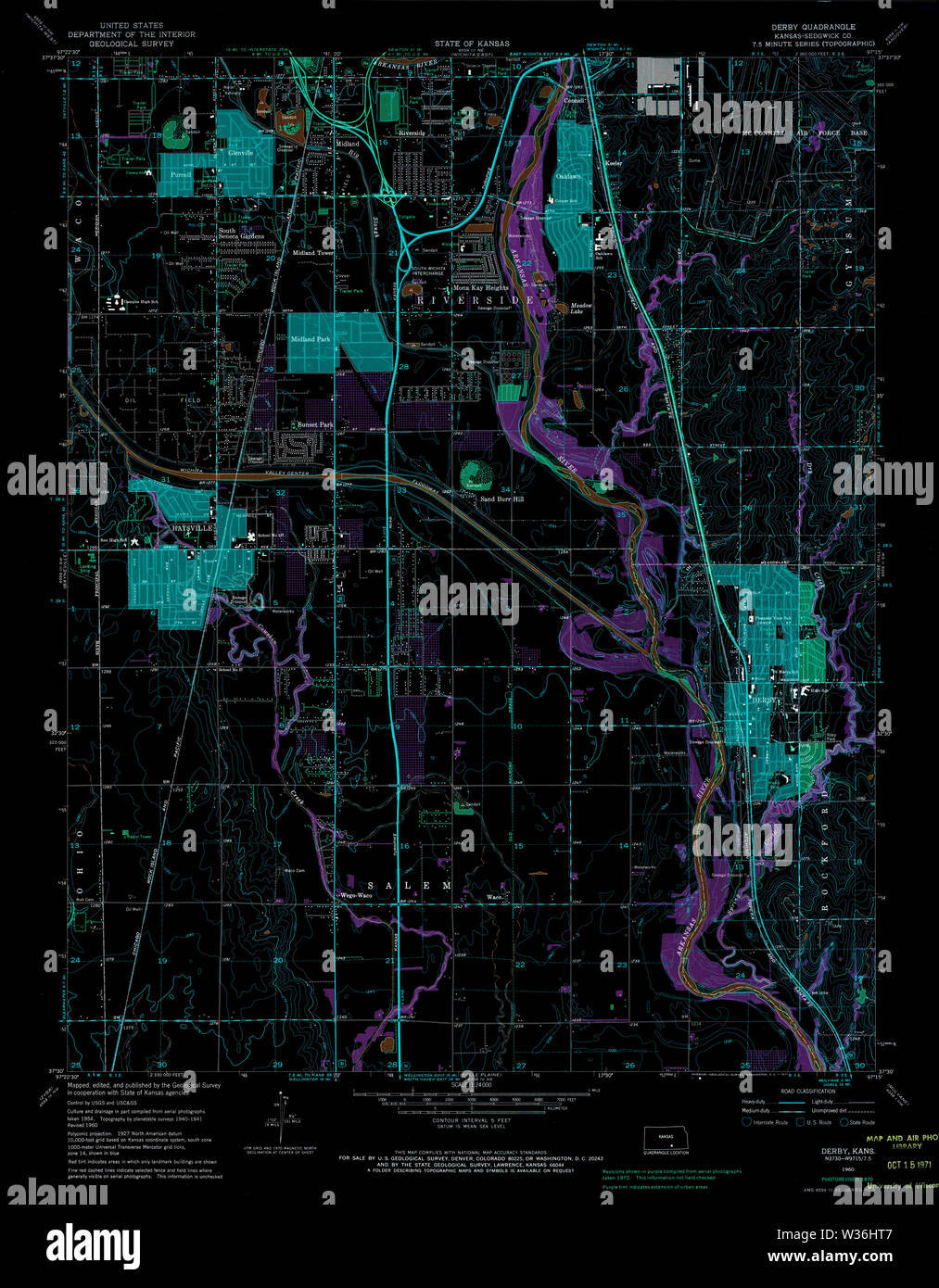 Derby kansas map hi-res stock photography and images - Alamy