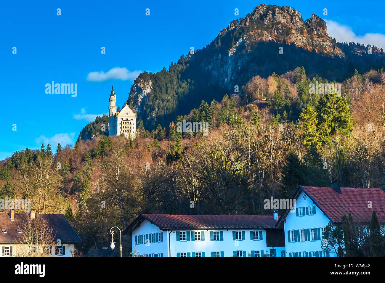 Neuschwanstein Castle the famous castle in Germany located in Fussen ...