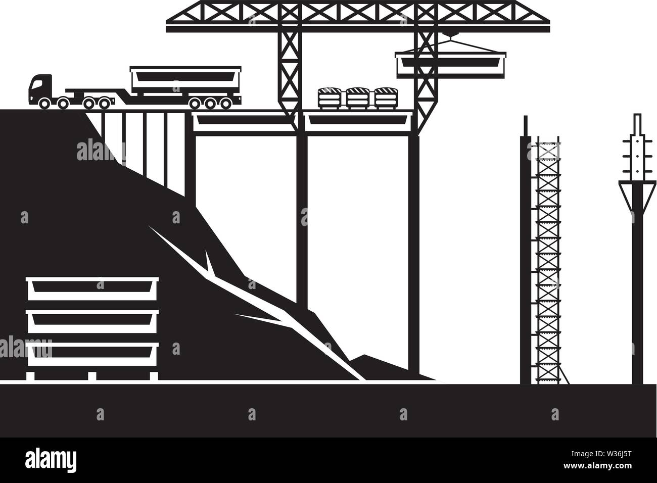 Heavy duty bridge Stock Vector Images - Alamy