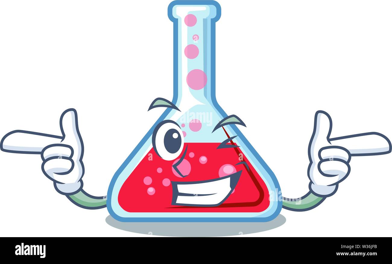 Wink erlenmeyer flask in the character shape Stock Vector Image & Art ...