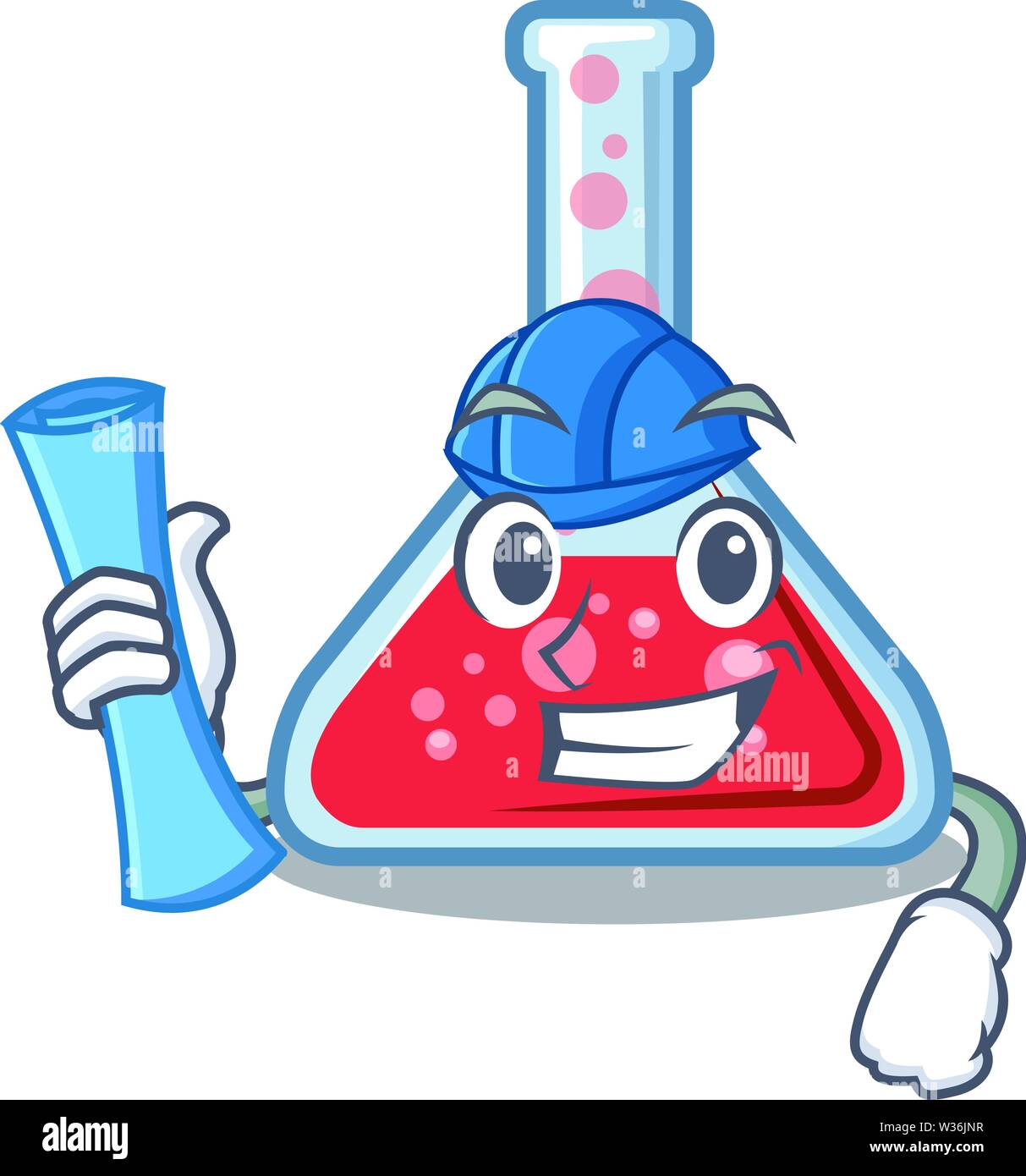 Architect erlenmeyer flask in the character shape Stock Vector Image ...