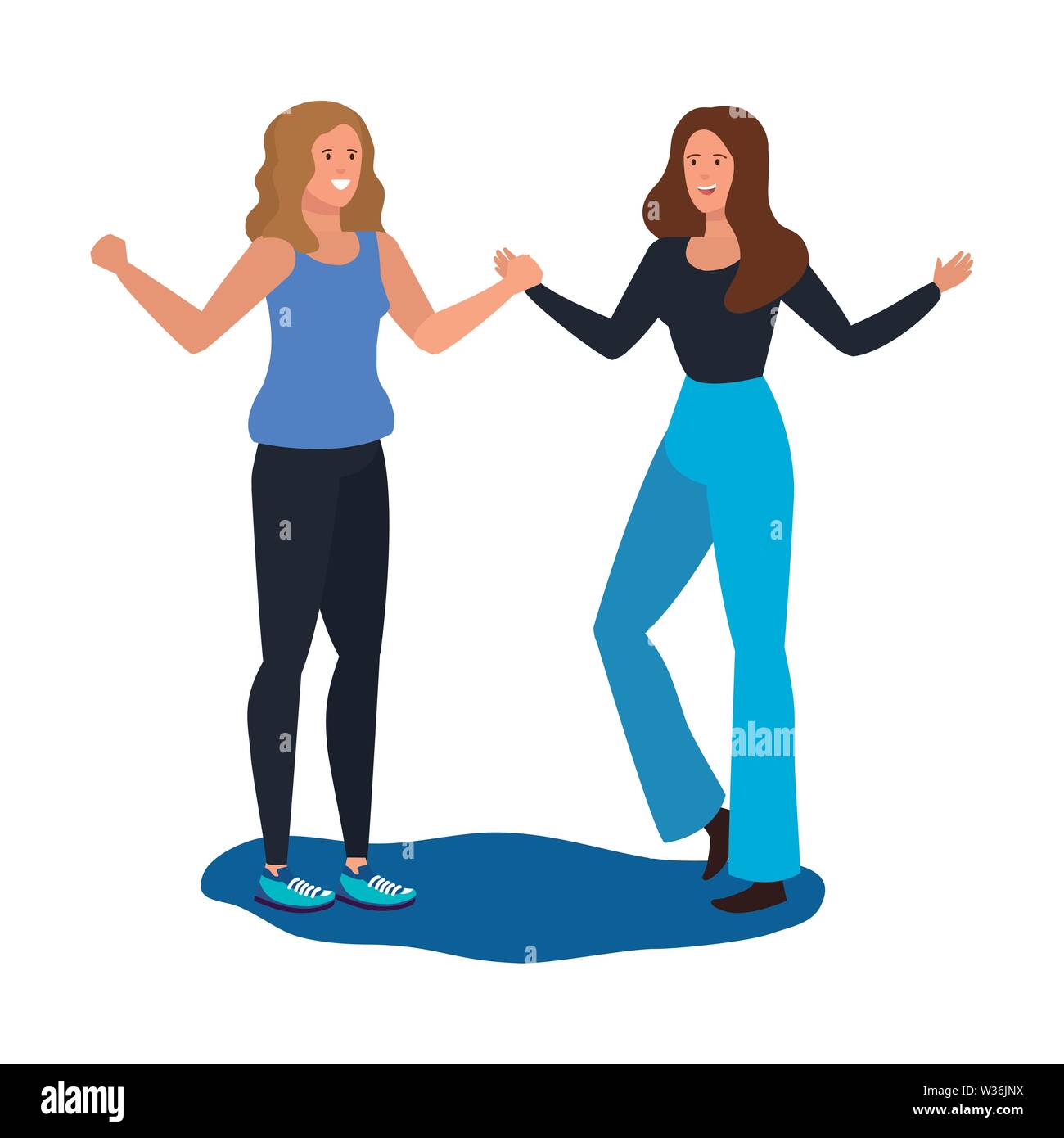 young girls friends avatars characters Stock Vector Image & Art - Alamy