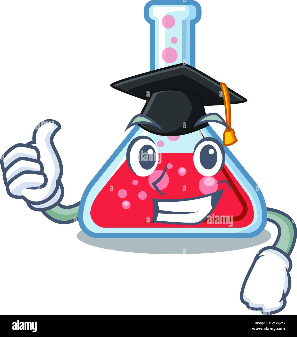 Graduation hat in one Stock Vector Images - Alamy