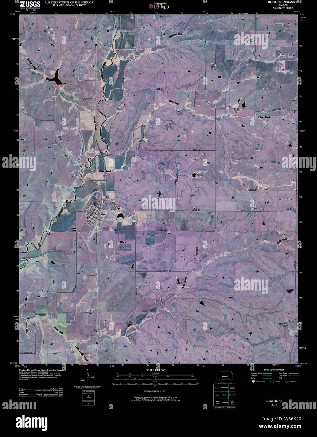 Dexter kansas map hi-res stock photography and images - Alamy