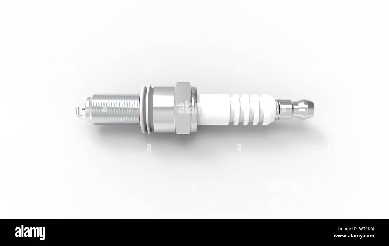 3d rendering of a engine spark plug isolated in white studio background ...