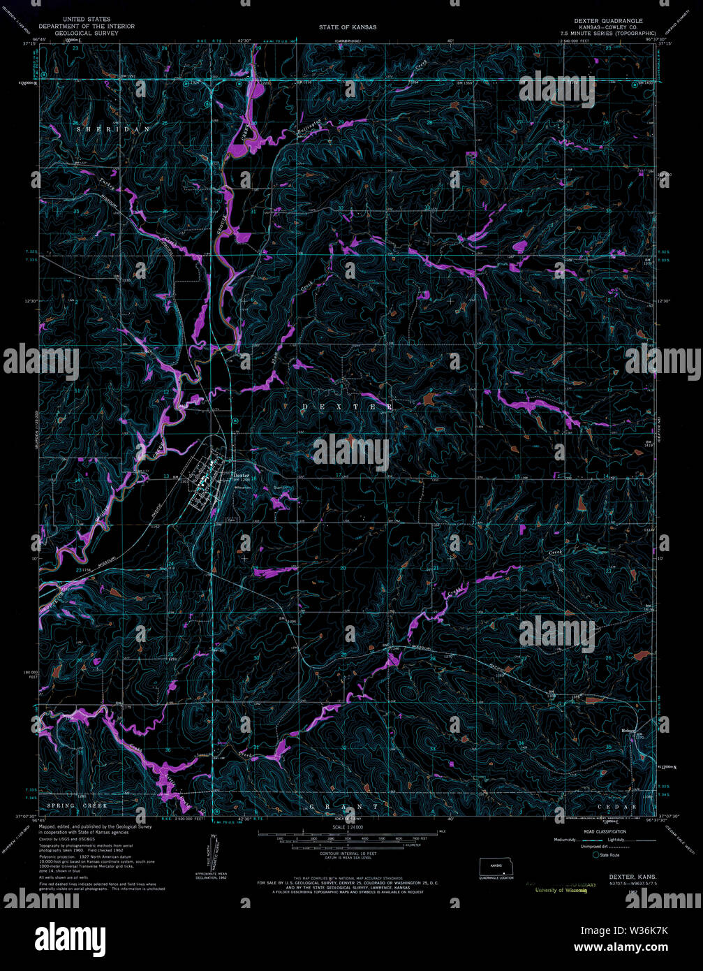 Dexter kansas map hi-res stock photography and images - Alamy