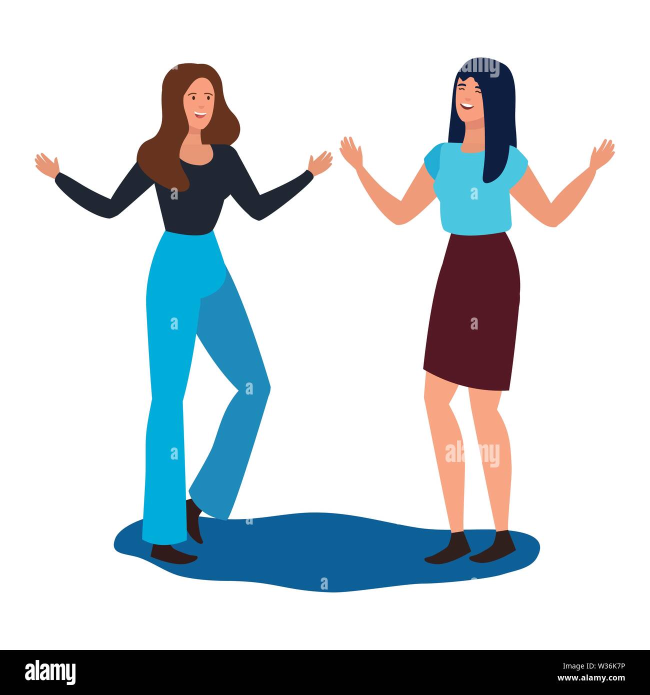 young girls friends avatars characters Stock Vector Image & Art - Alamy