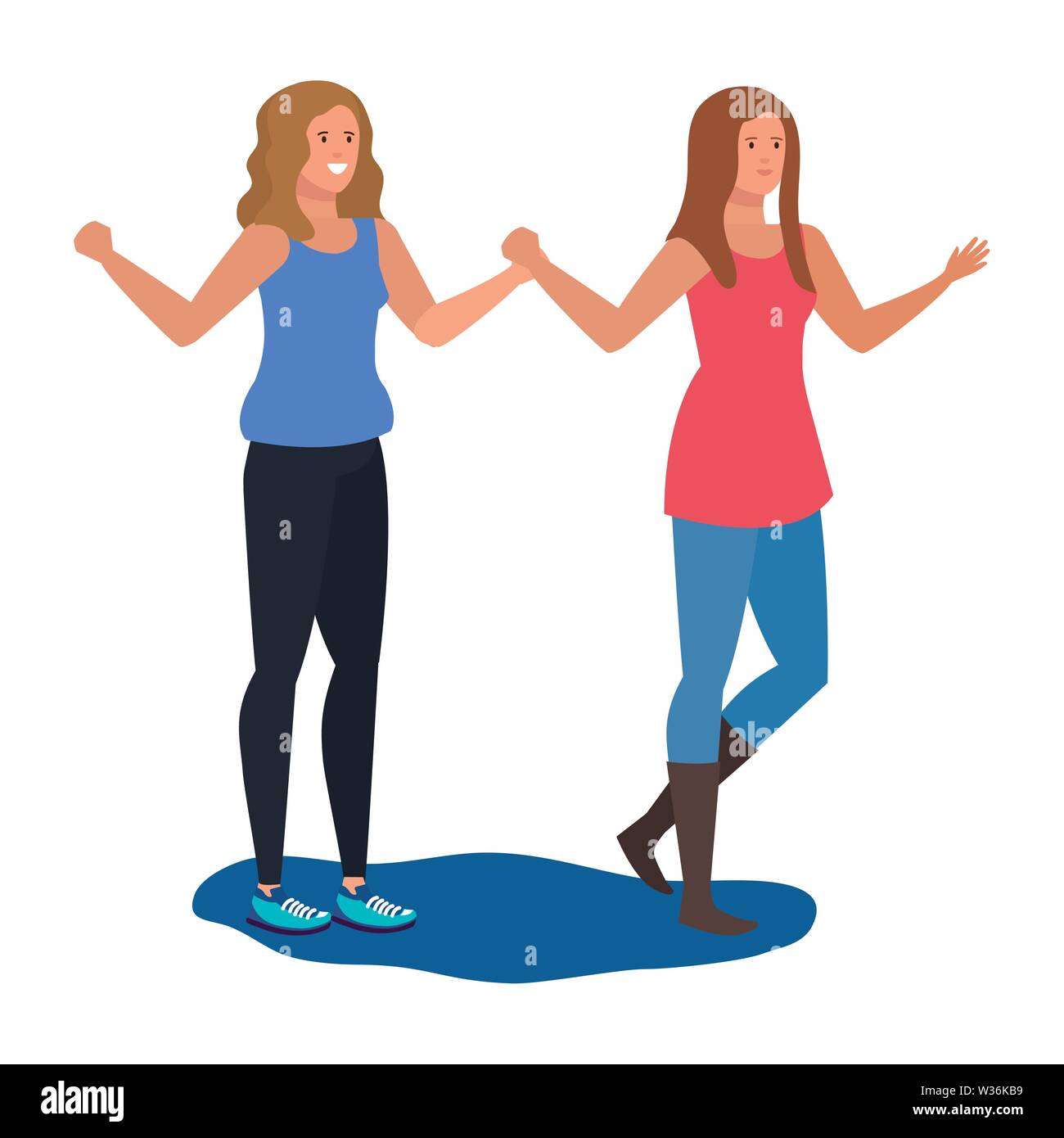 young girls friends avatars characters Stock Vector Image & Art - Alamy