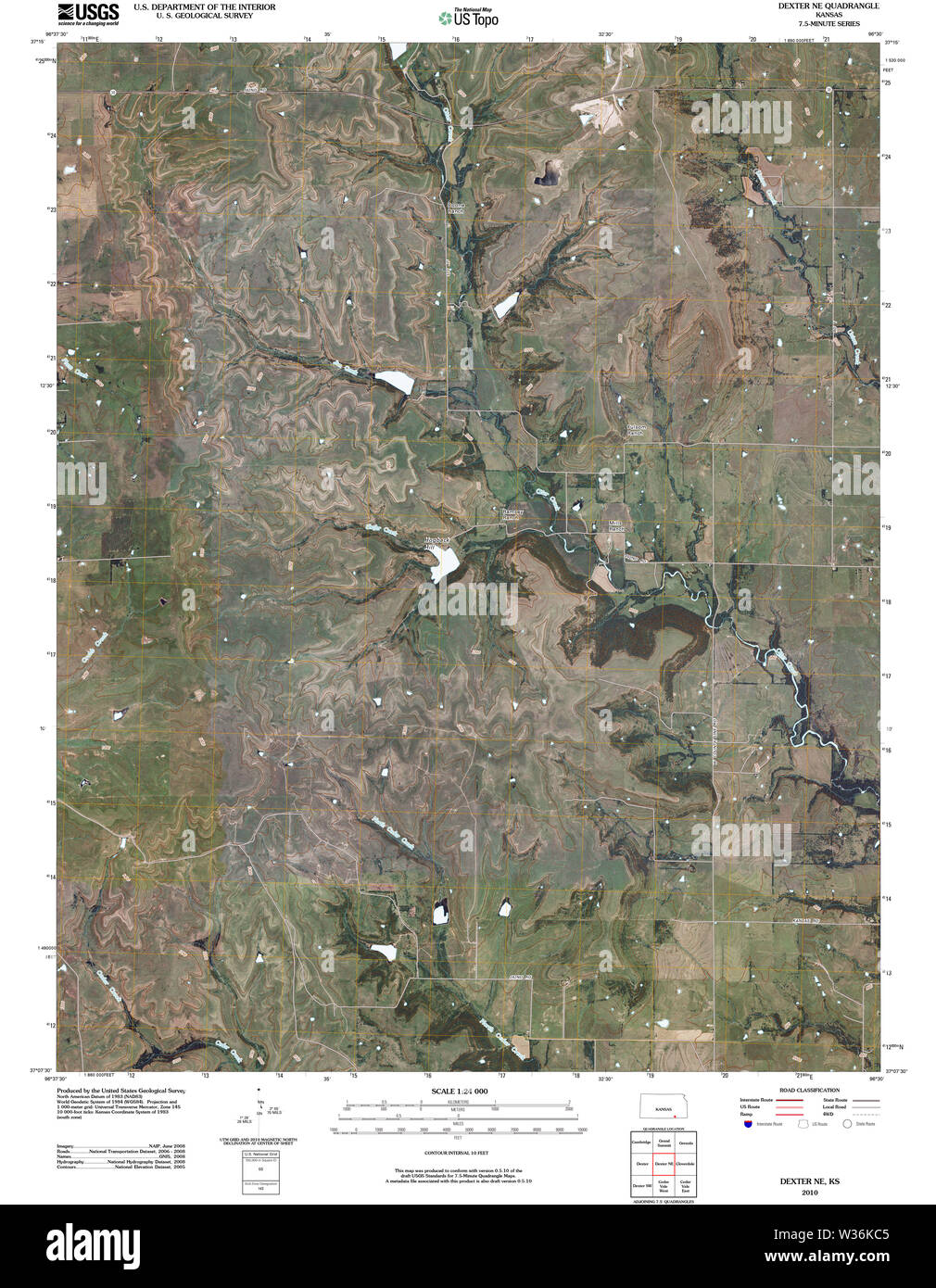 Dexter kansas map hi-res stock photography and images - Alamy