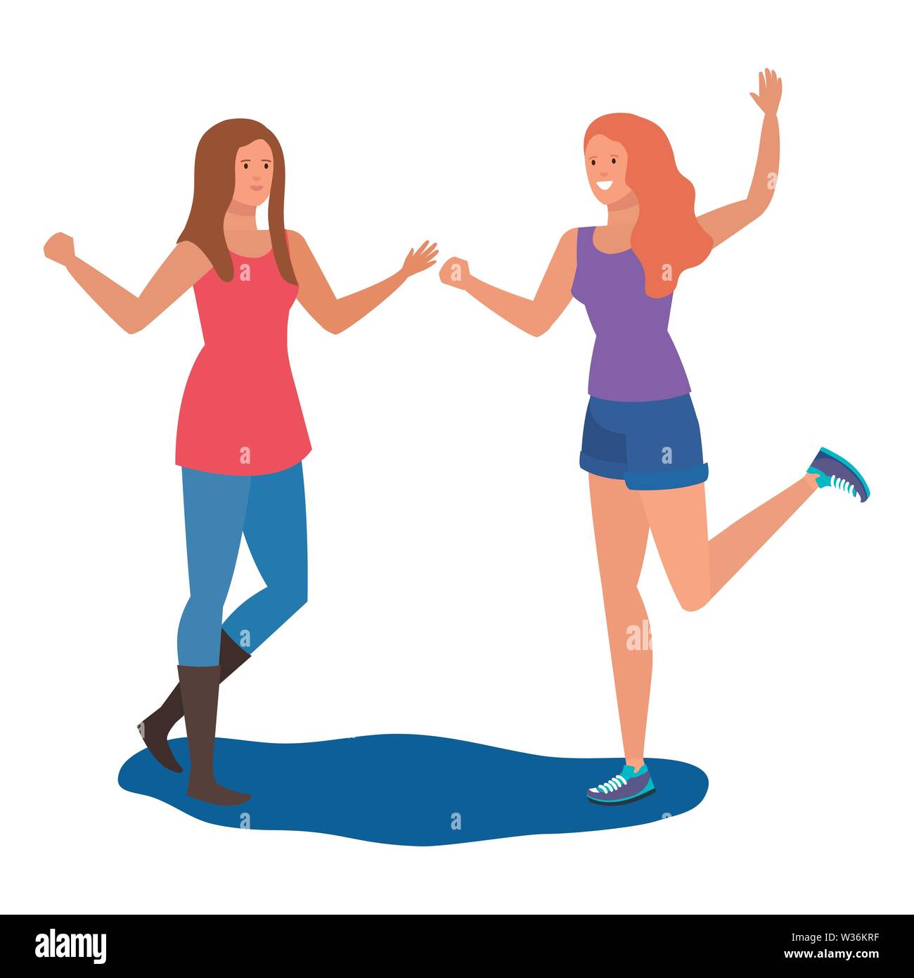 young girls friends avatars characters Stock Vector Image & Art - Alamy