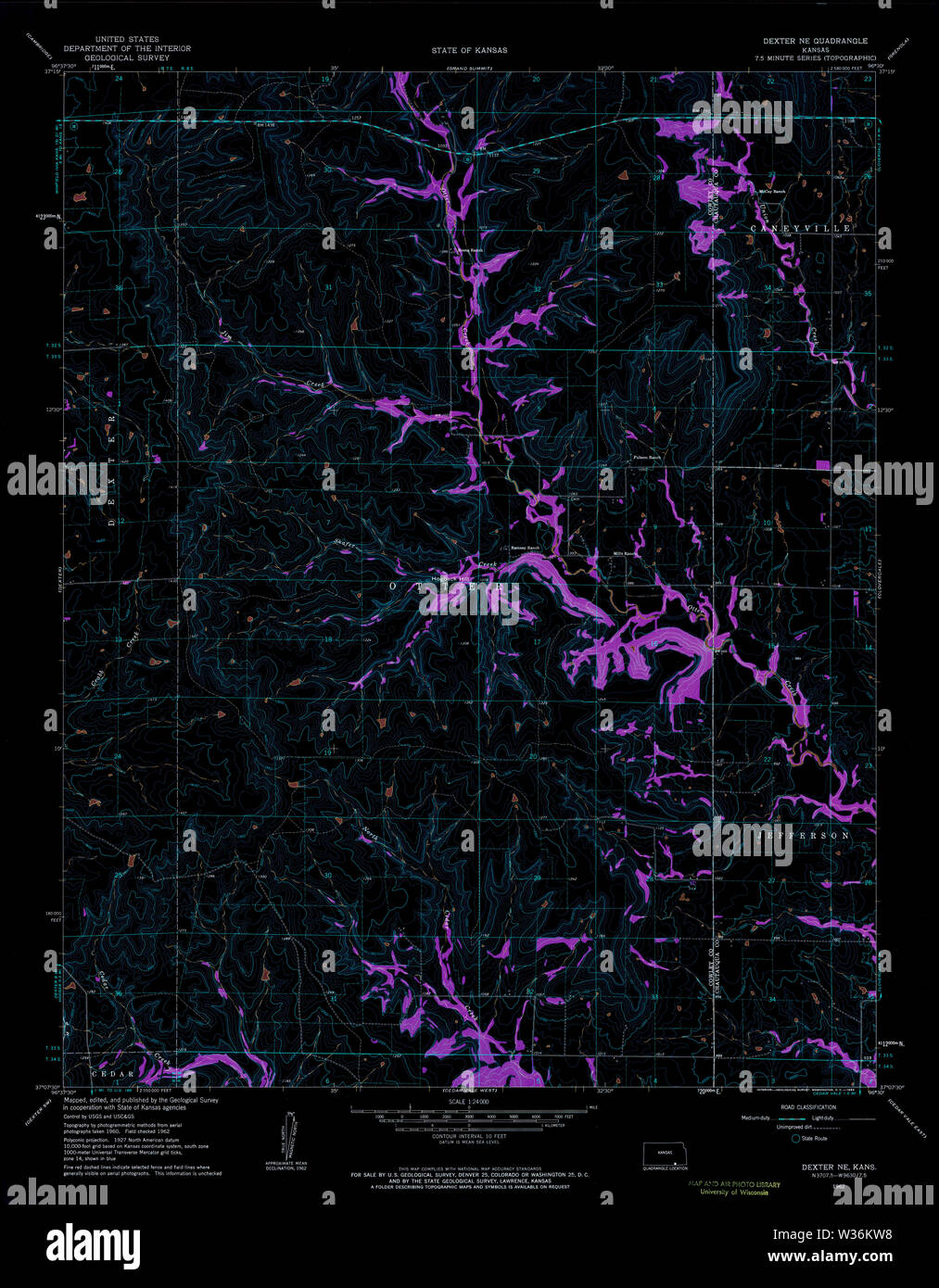 Dexter kansas map hi-res stock photography and images - Alamy