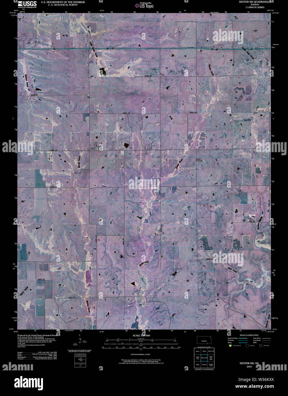 Dexter kansas map hi-res stock photography and images - Alamy
