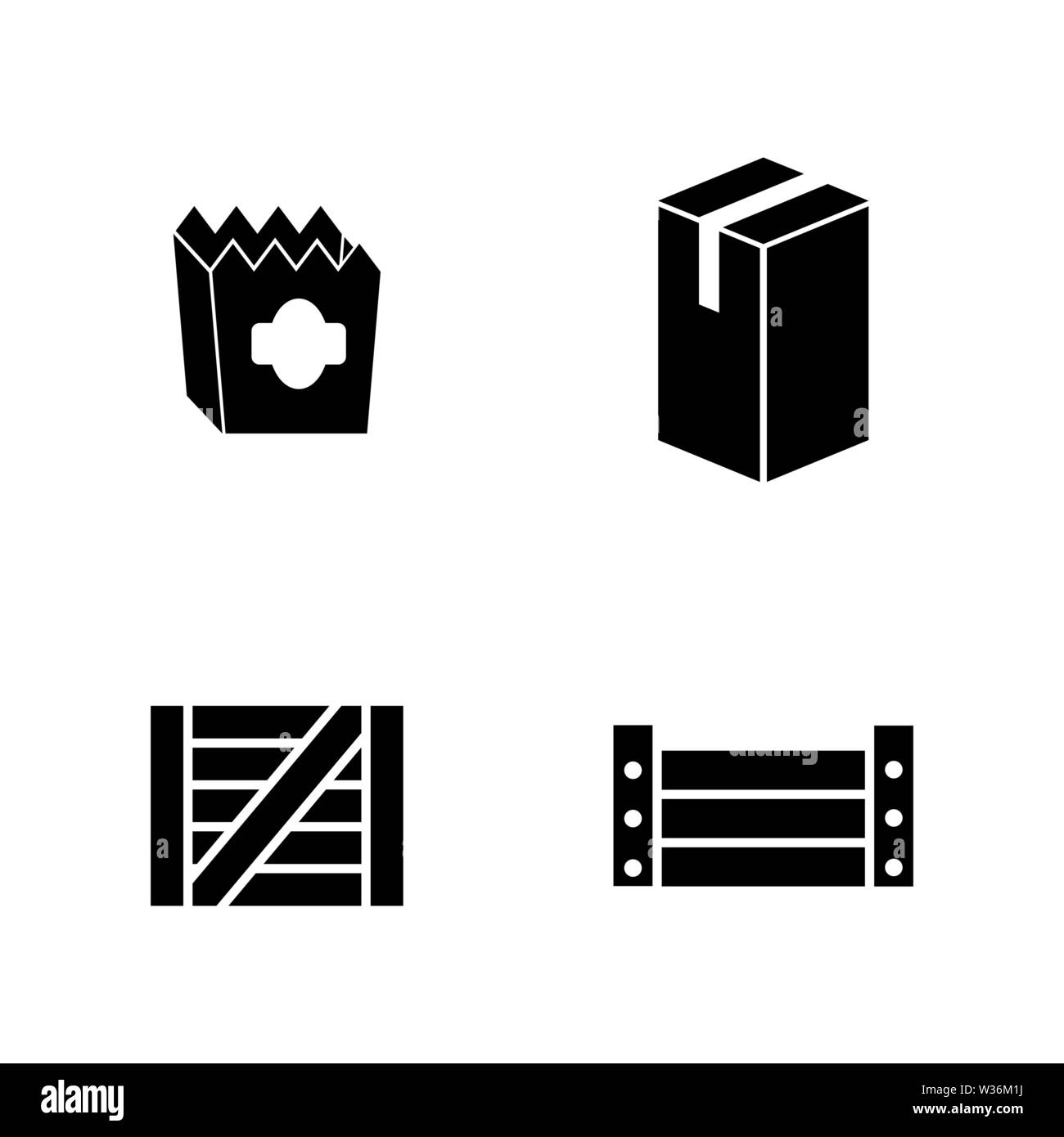 Package. Simple Related Vector Icons Set for Video, Mobile Apps, Web ...