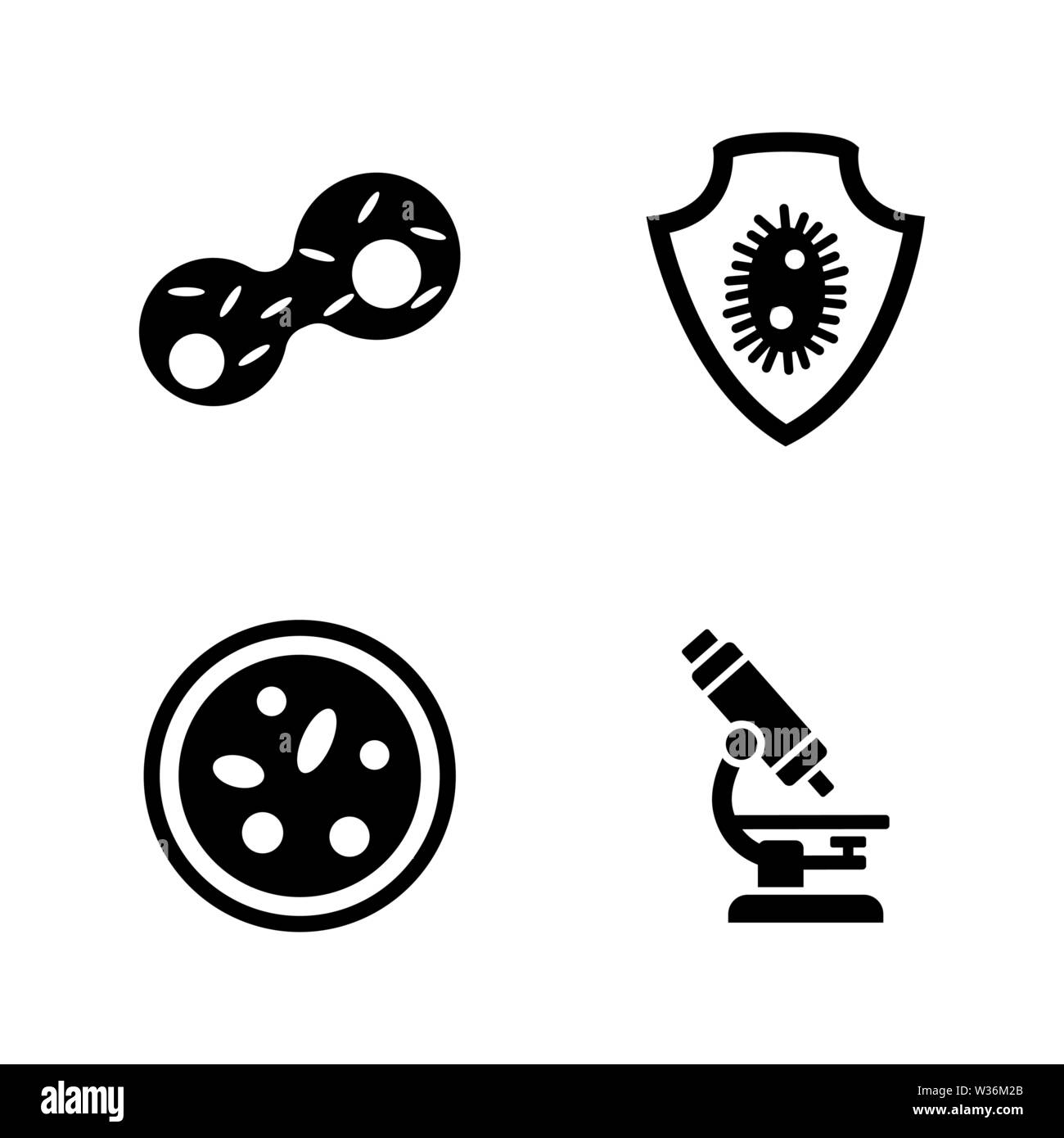 Genetics lab research. Simple Related Vector Icons Set for Video ...