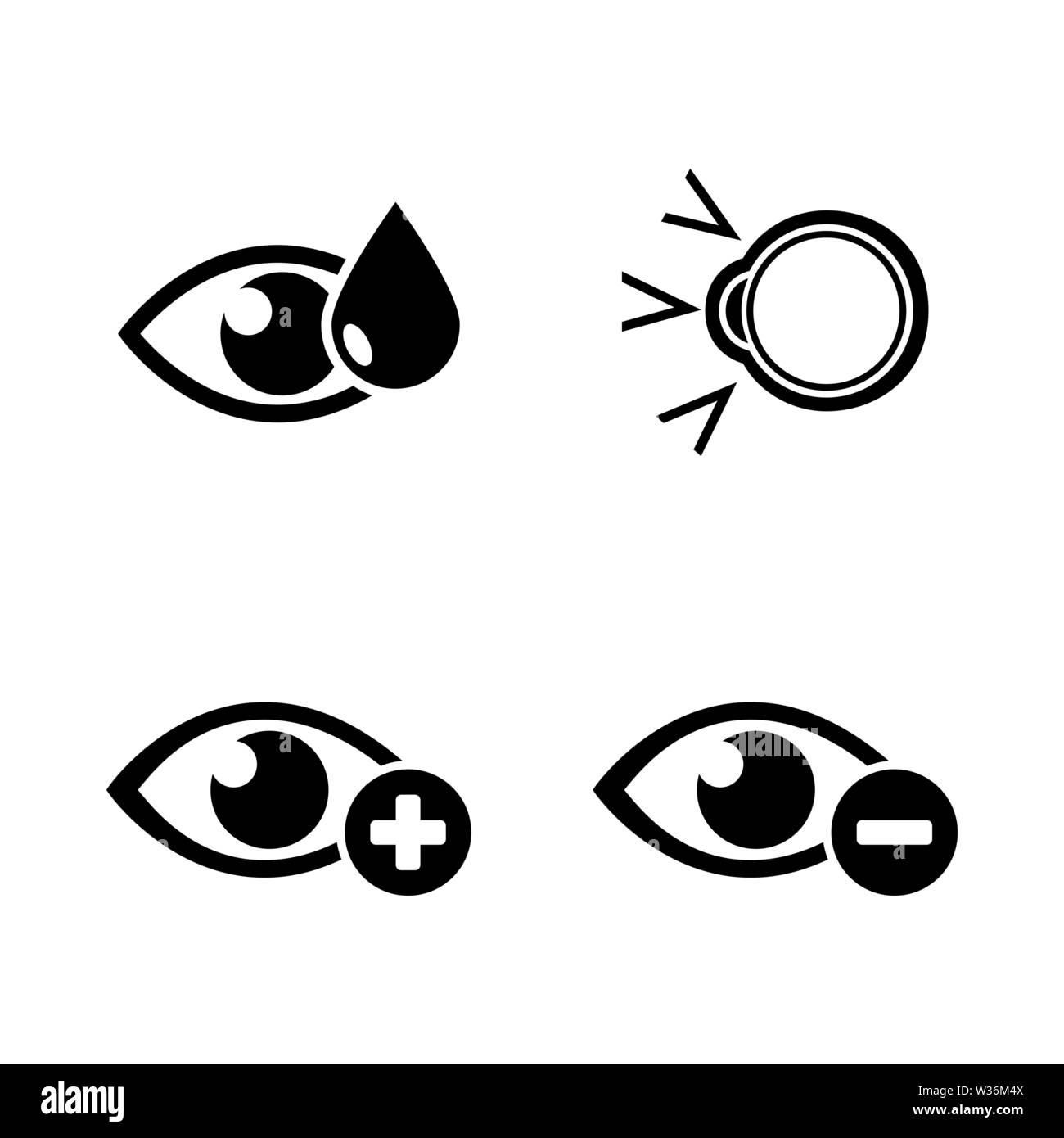 Eye Treatment. Simple Related Vector Icons Set for Video, Mobile Apps ...