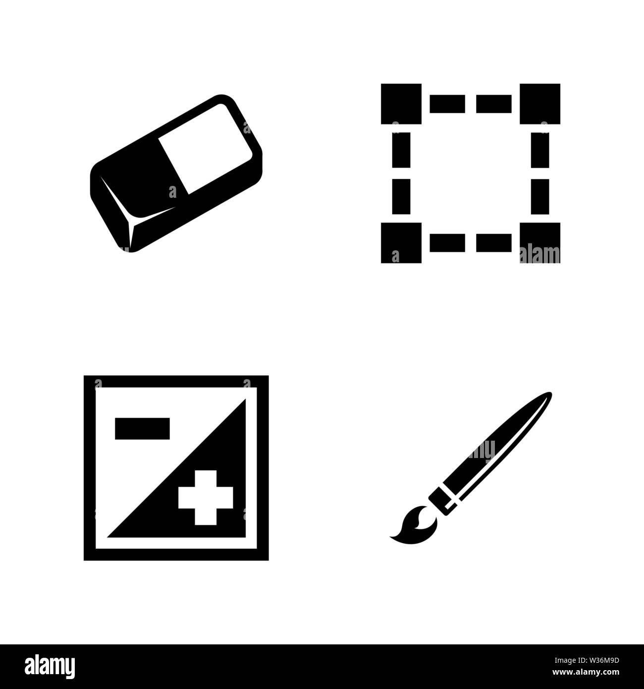 Digital Design Tools. Simple Related Vector Icons Set for Video, Mobile ...