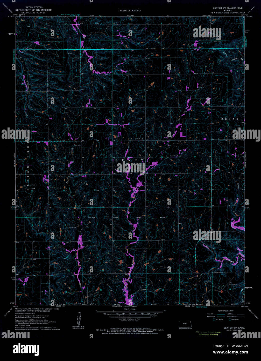 Dexter kansas map hi-res stock photography and images - Alamy