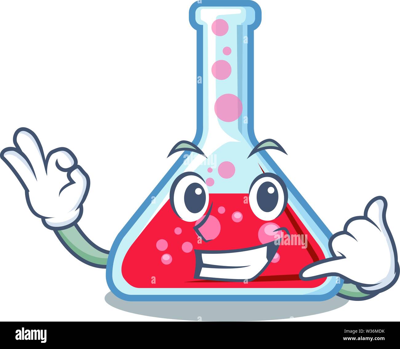 Call me erlenmeyer flask in cartoon lab room Stock Vector Image & Art ...