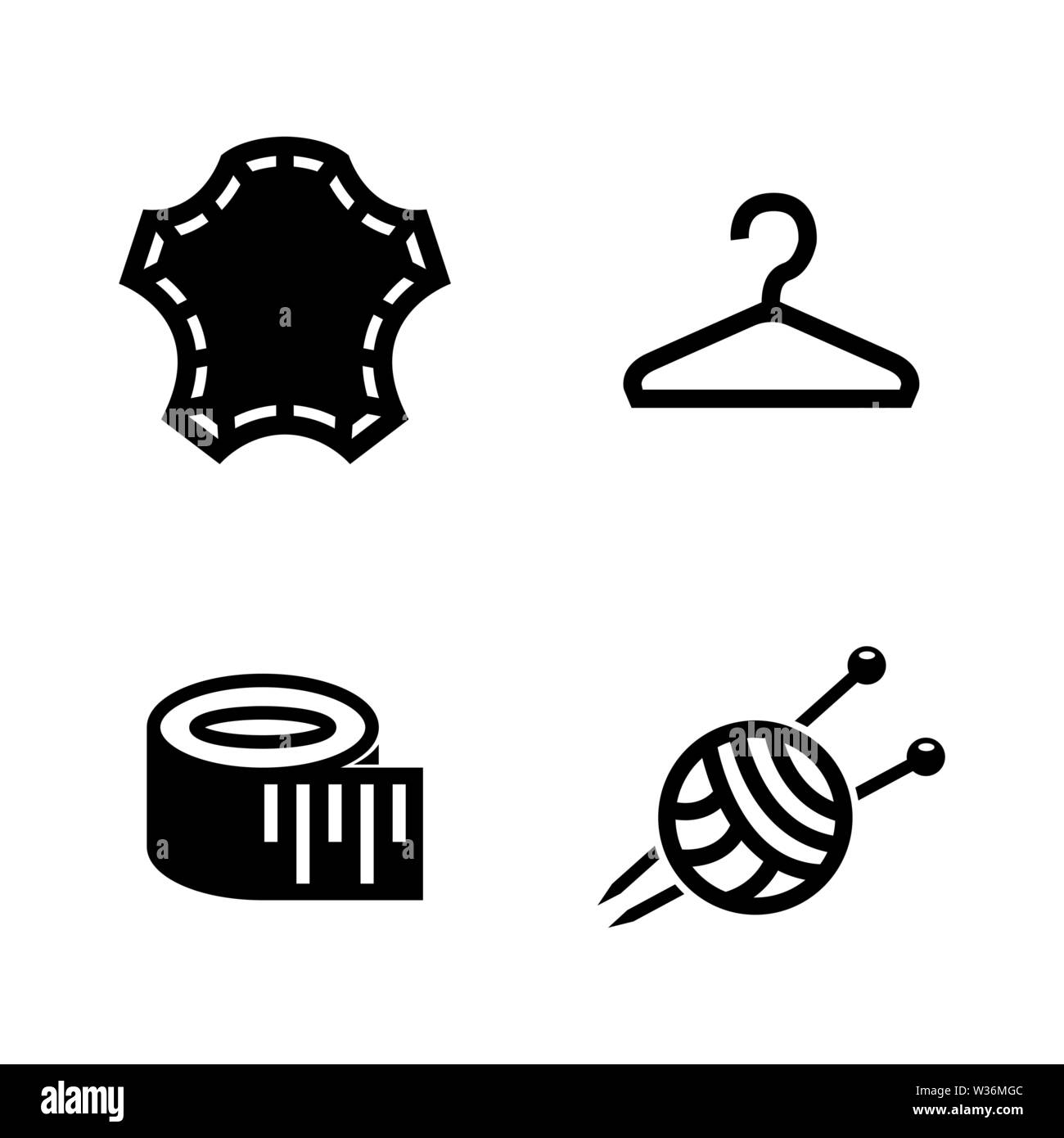 Tailoring, Sewing Clothes. Simple Related Vector Icons Set for Video ...