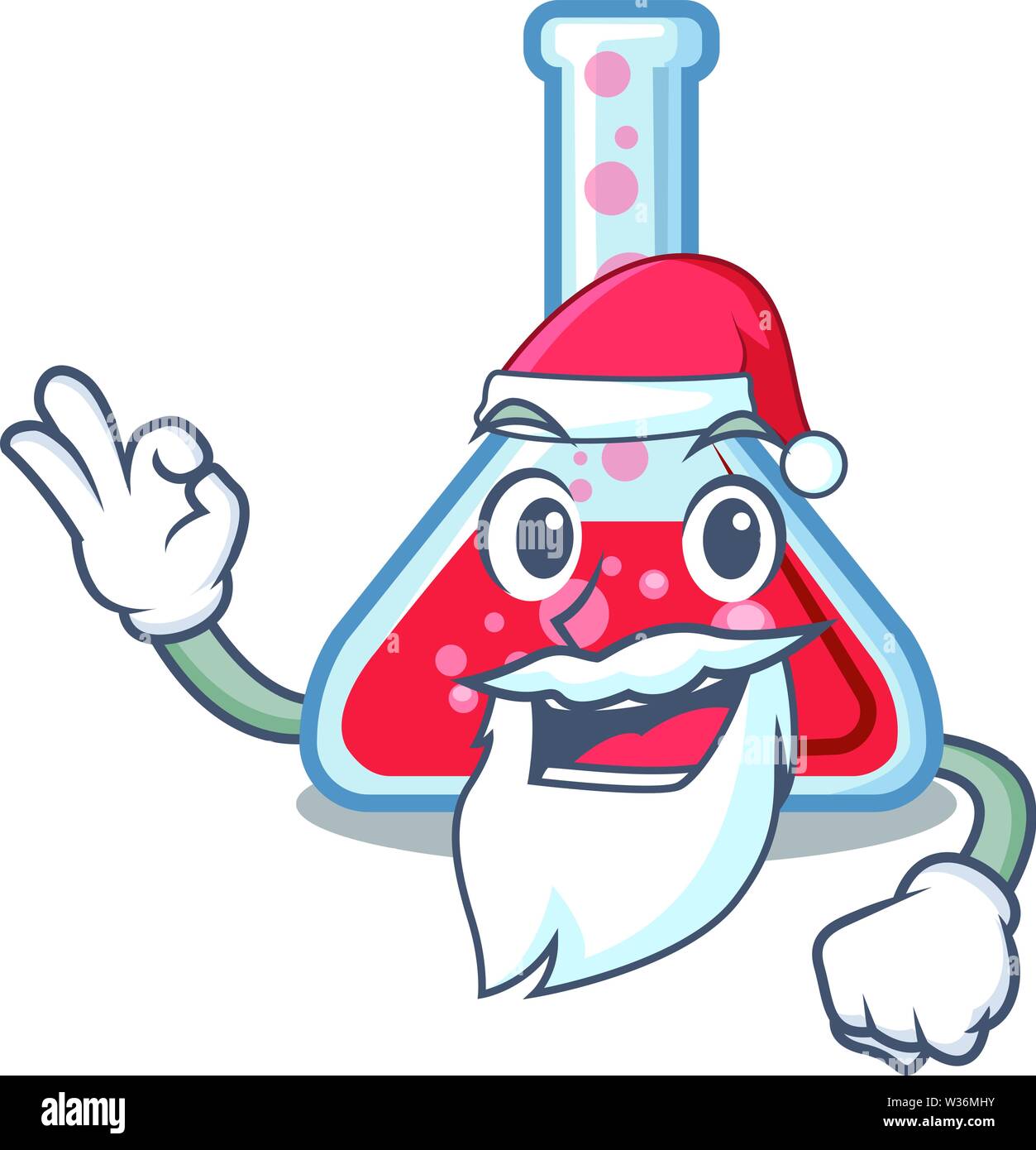 Santa erlenmeyer flask in cartoon lab room Stock Vector Image & Art - Alamy