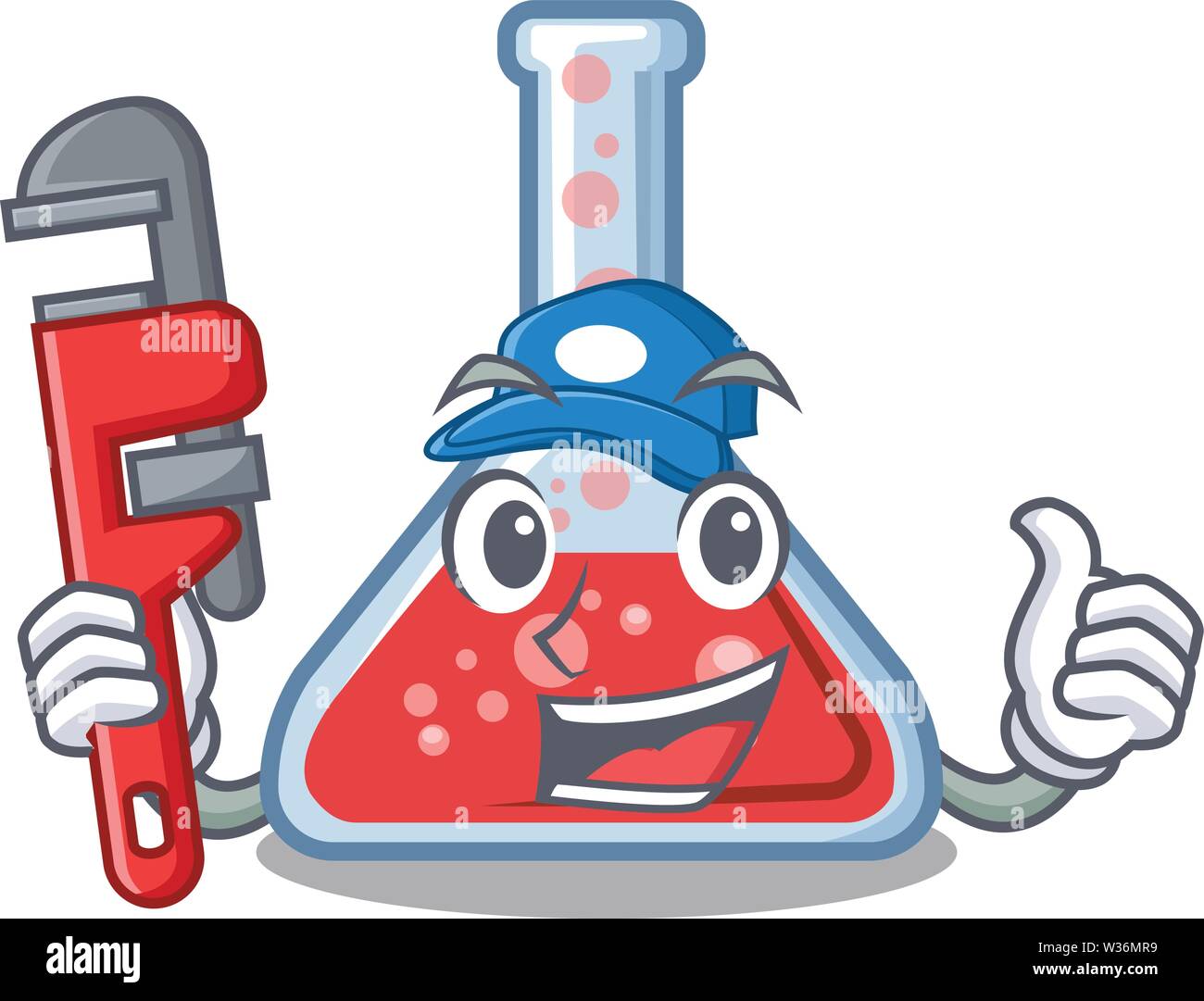 Plumber erlenmeyer flask in cartoon lab room Stock Vector Image & Art ...