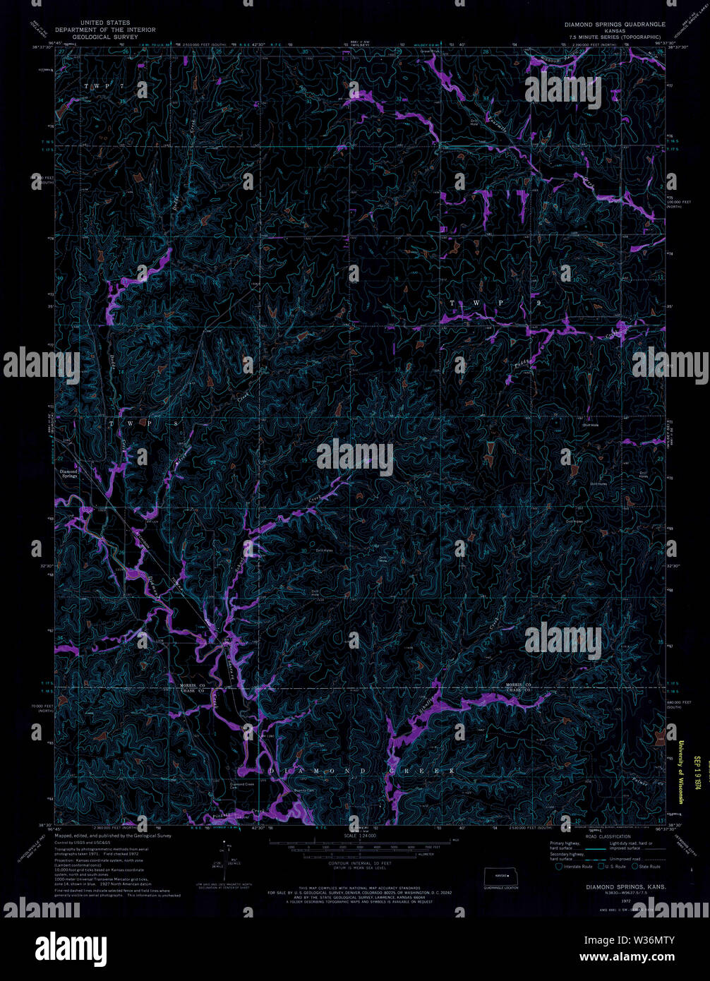 Springs kansas map hi-res stock photography and images - Alamy