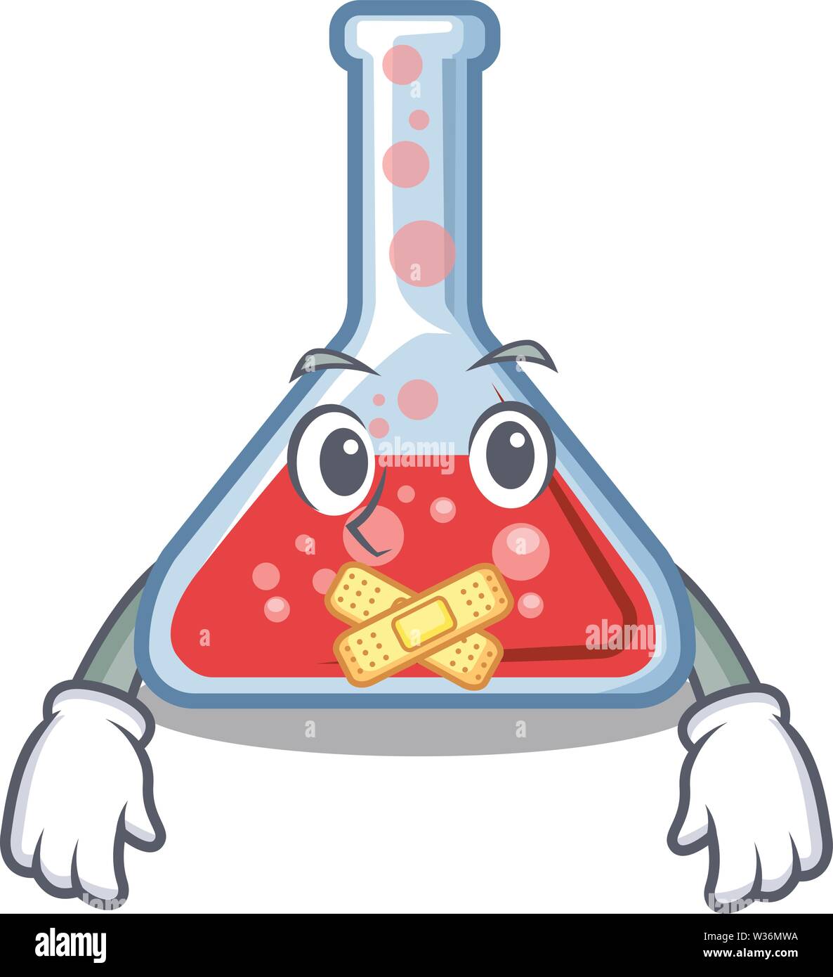 Silent erlenmeyer flask in cartoon lab room Stock Vector Image & Art ...