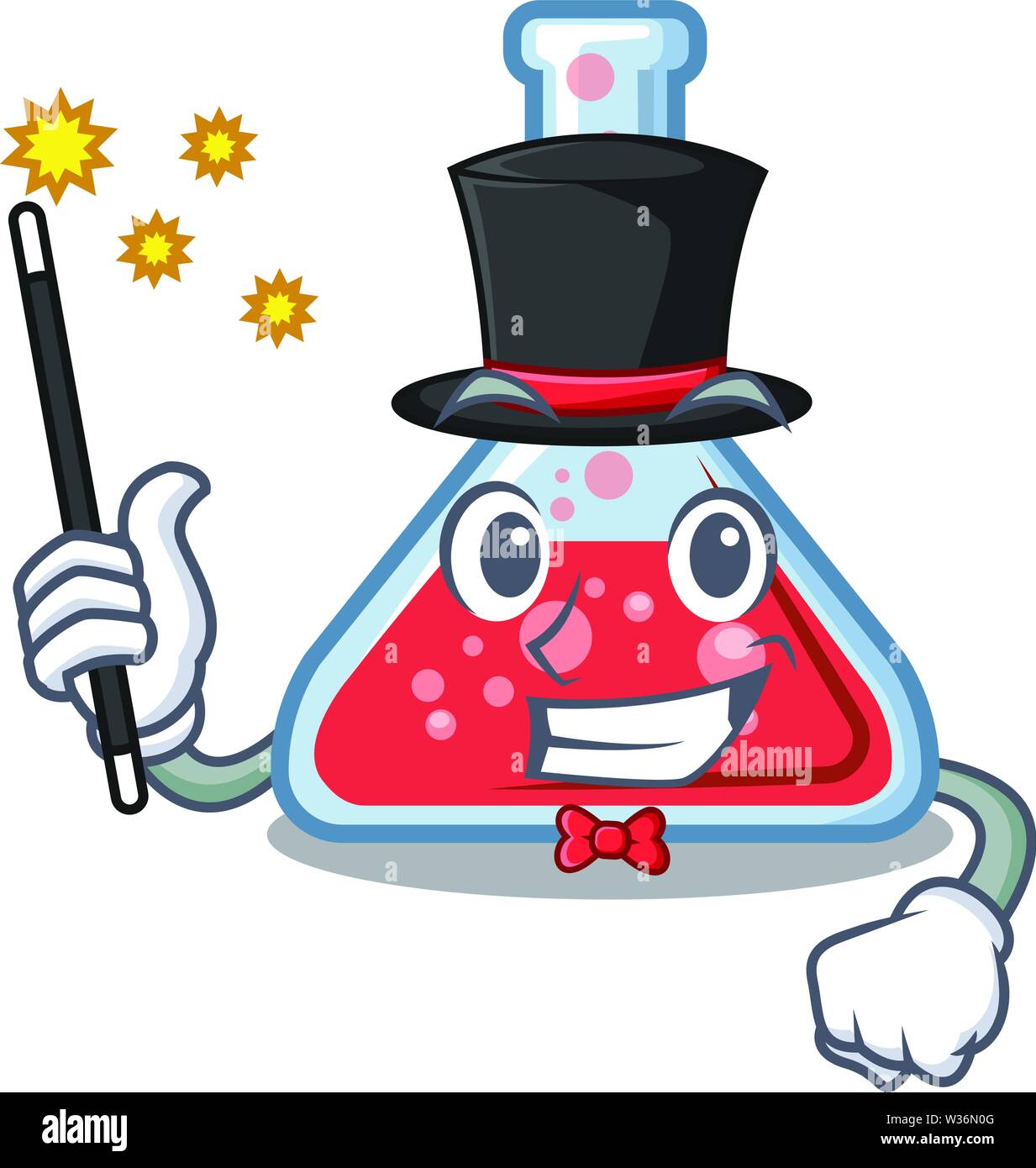 Magician erlenmeyer flask in cartoon lab room Stock Vector Image & Art ...