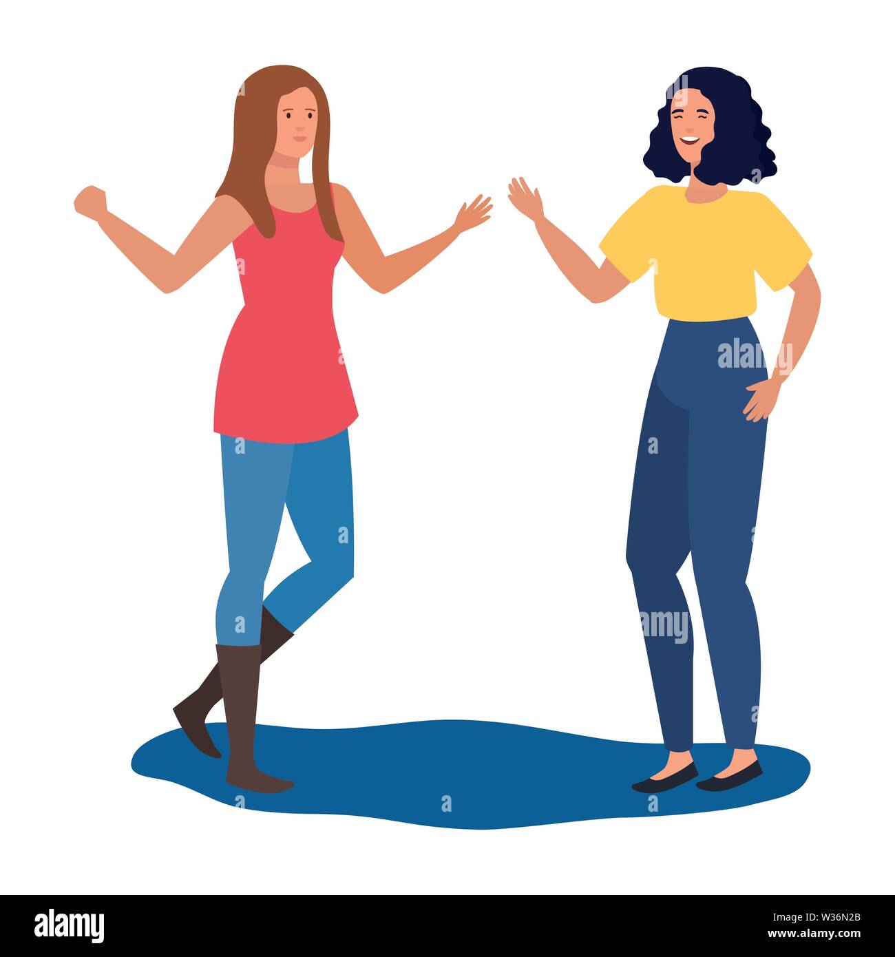 young girls friends avatars characters Stock Vector Image & Art - Alamy