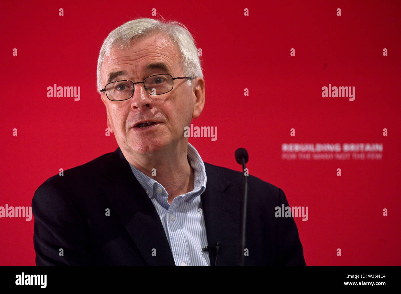 Shadow chancellor John McDonnell speaks during the International Social ...