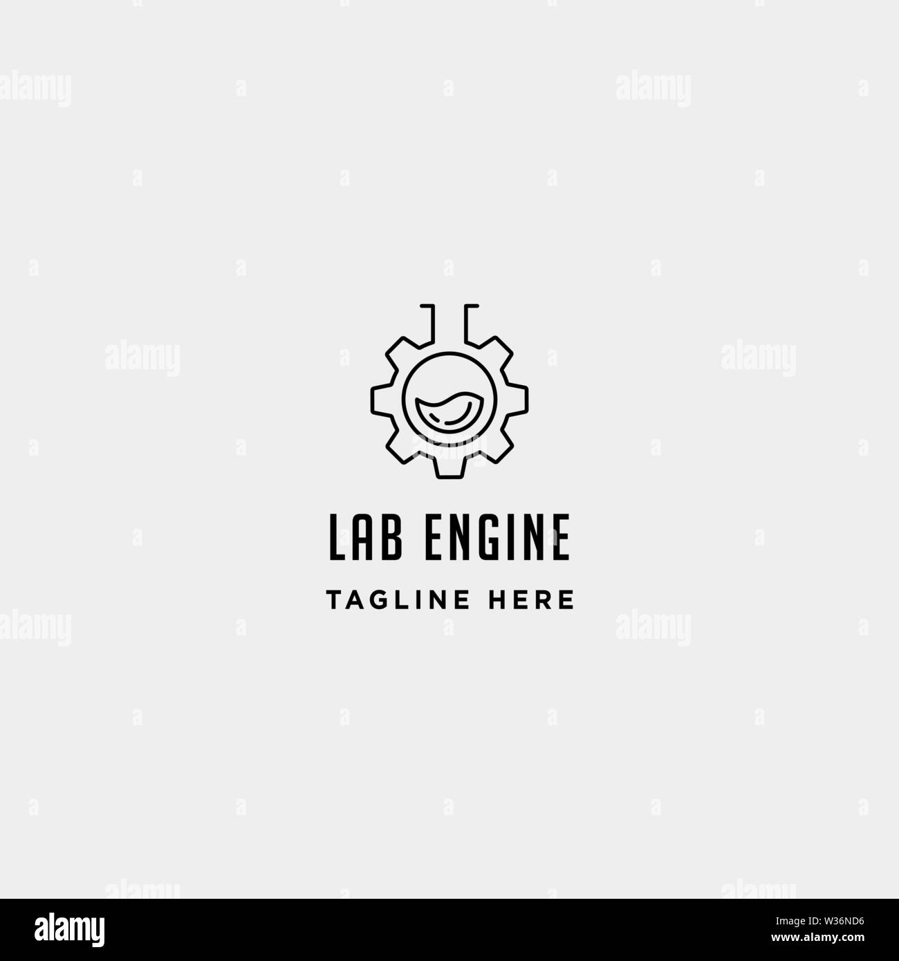lab gear logo vector laboratory industry icon symbol sign isolated ...