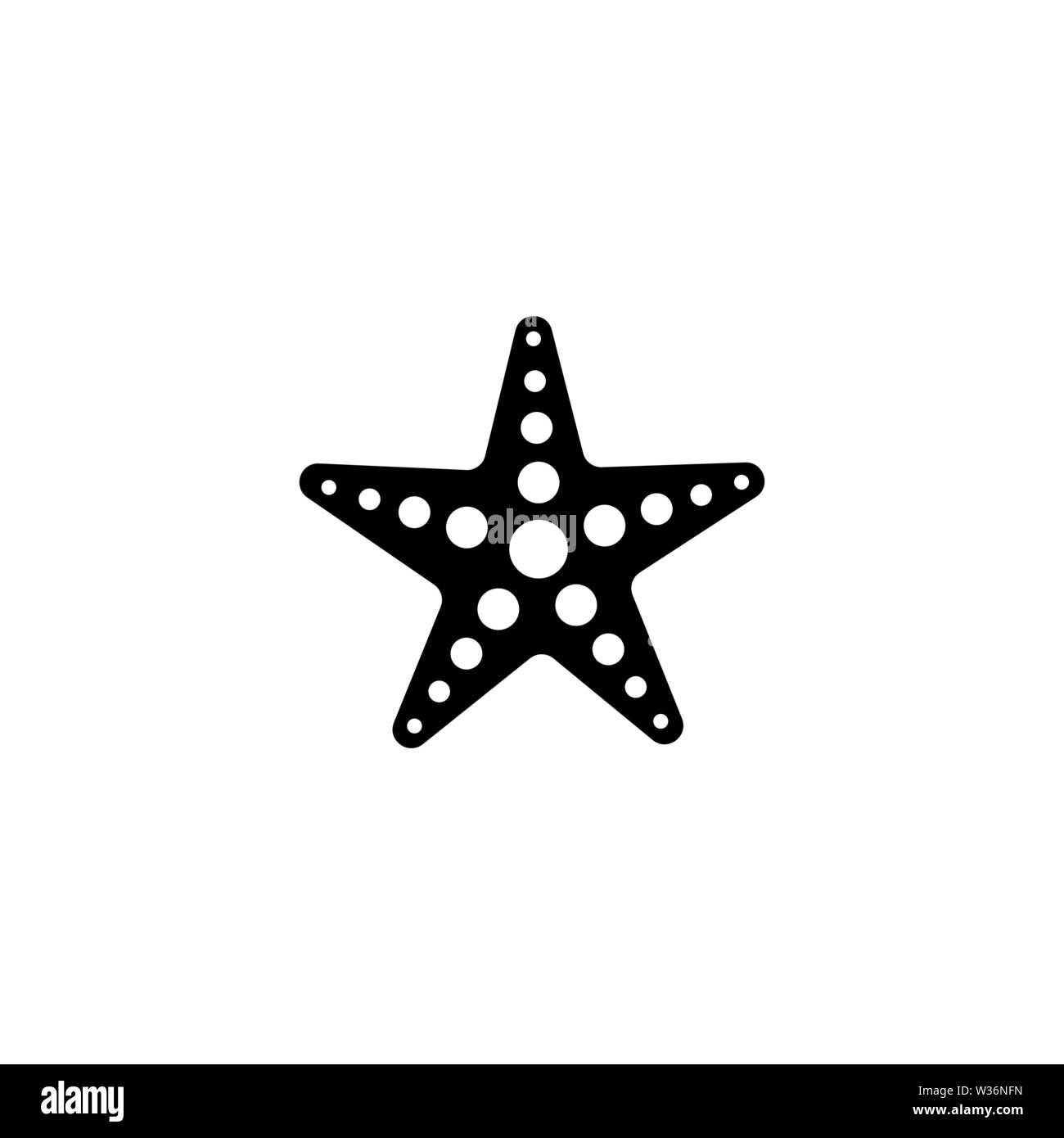 Starfish vector icon. Simple flat symbol on white background Stock ...