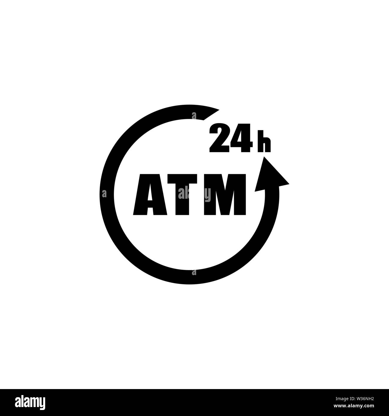 24 hour cash machine Stock Vector Images - Alamy