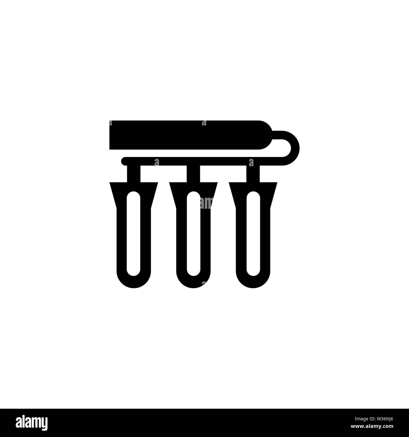 Test Tube vector icon. Simple flat symbol on white background Stock ...