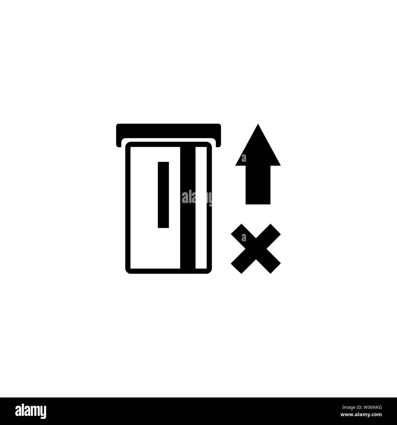 Do not Insert Credit Card. Stop, Prohibition vector icon. Simple flat ...