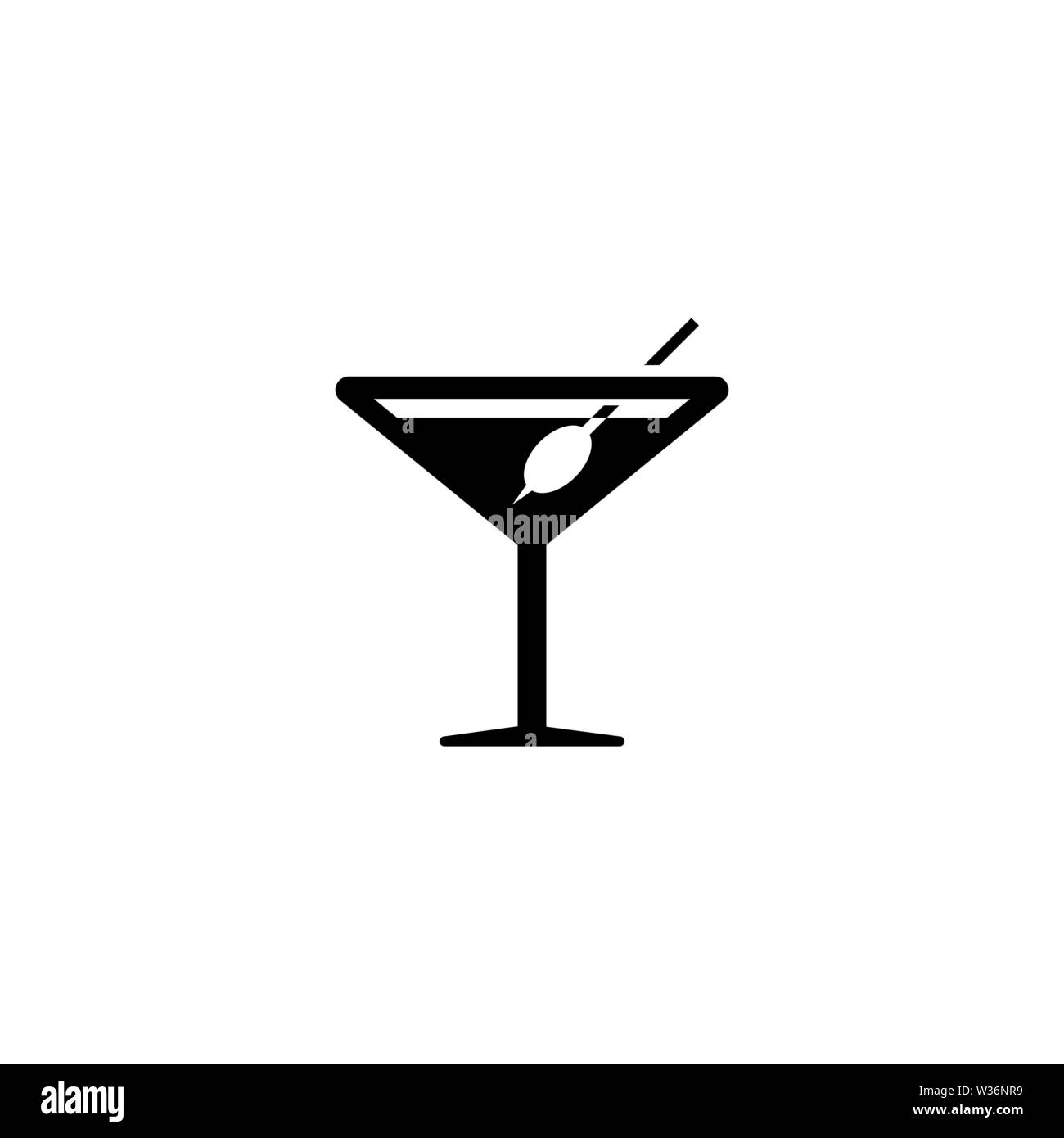 Martini vector icon. Simple flat symbol on white background Stock ...