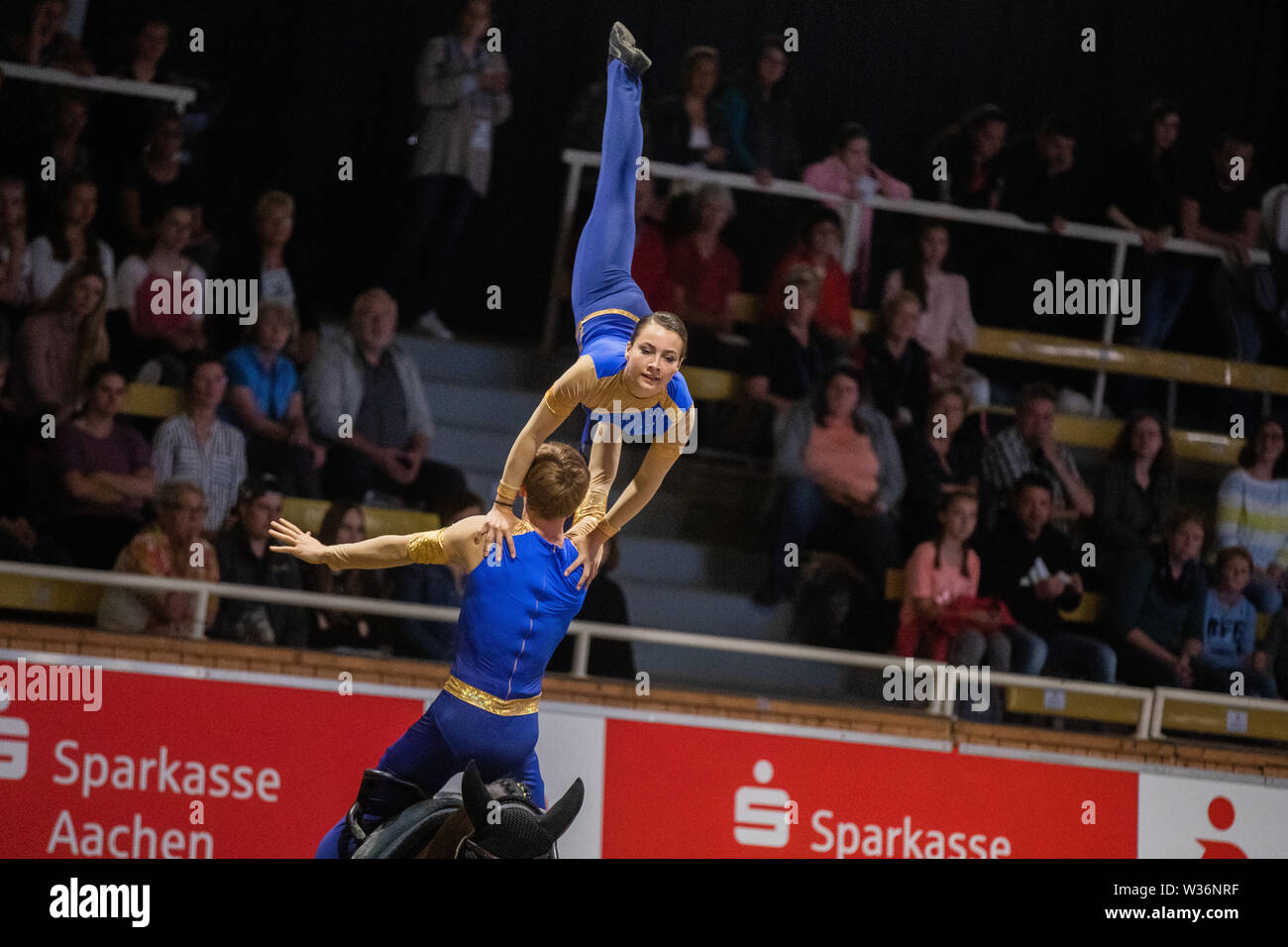 Aachen, Germany. 13th July, 2019. CHIO, vaulting, freestyle, Pas-de ...