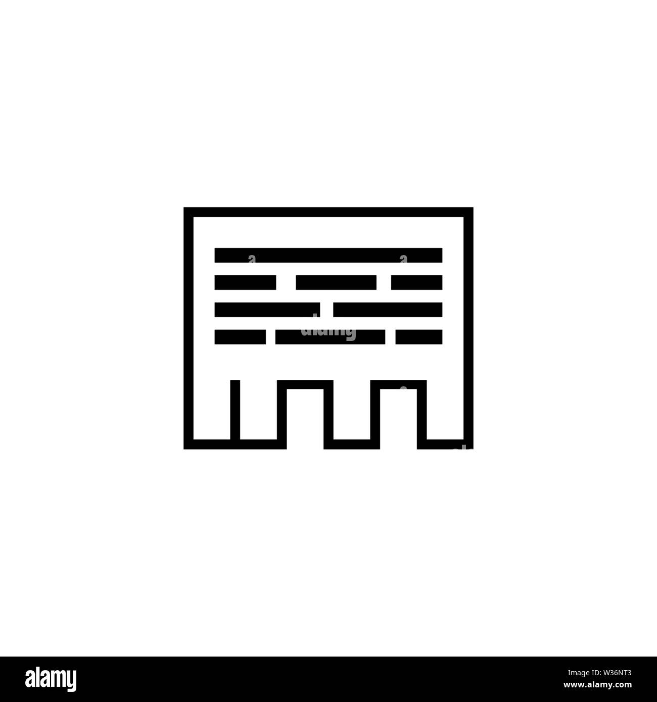 Tear off Paper Advertisement vector icon. Simple flat symbol on white ...