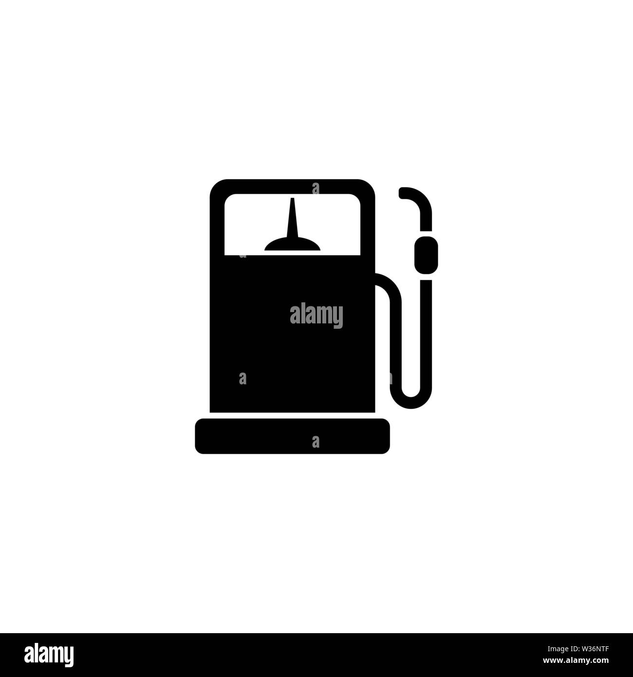 Refueling Column. Flat Vector Icon. Simple black symbol on white ...