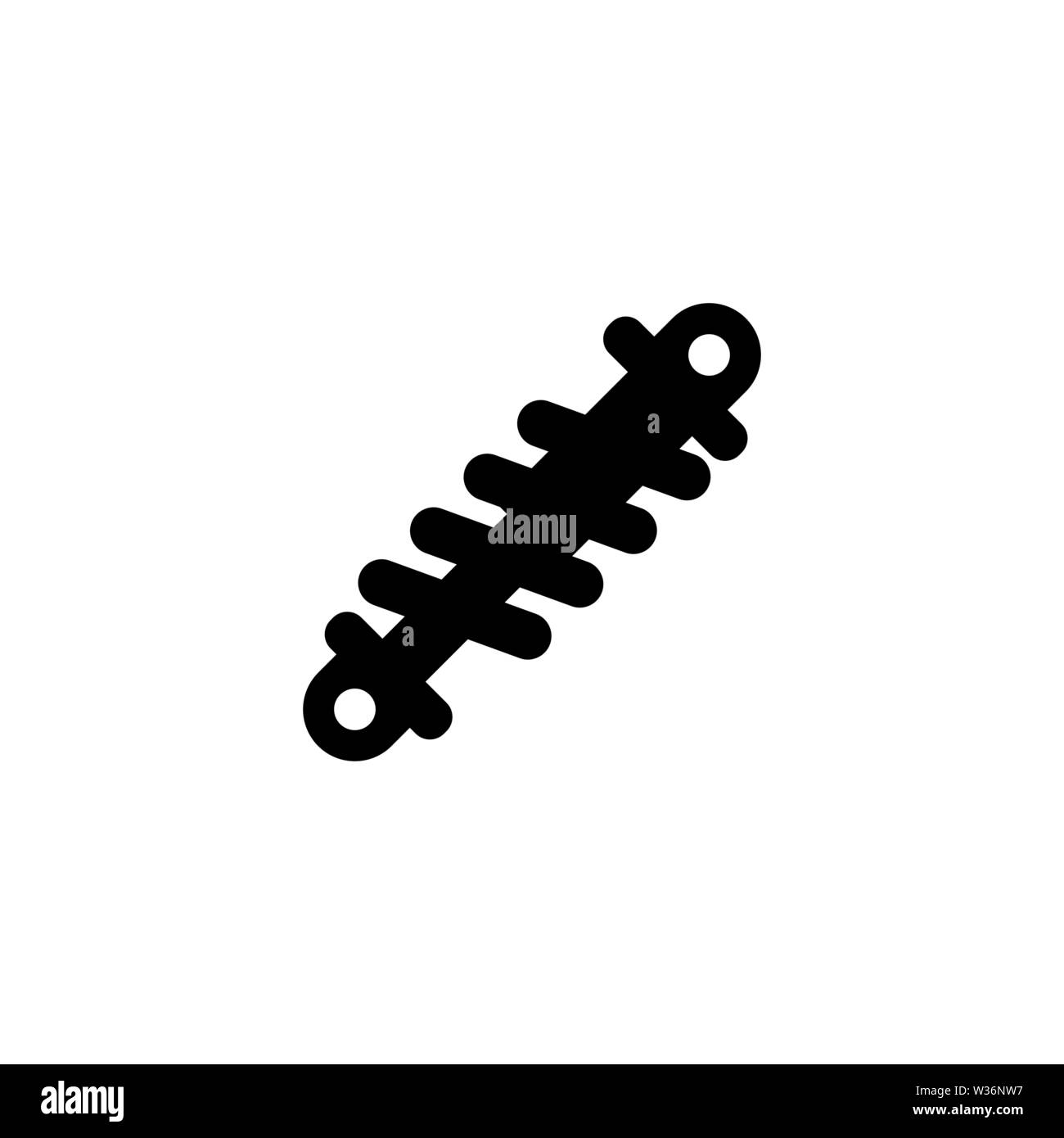 Automotive Shock Absorber. Flat Vector Icon. Simple black symbol on white background Stock ...