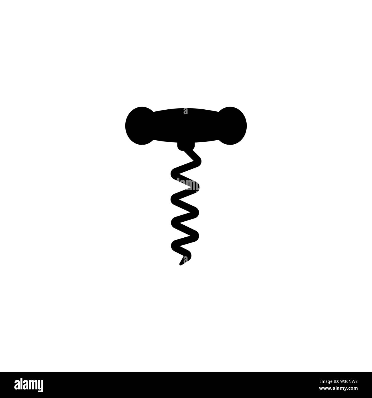 Corkscrew vector icon. Simple flat symbol on white background Stock Vector Image & Art - Alamy